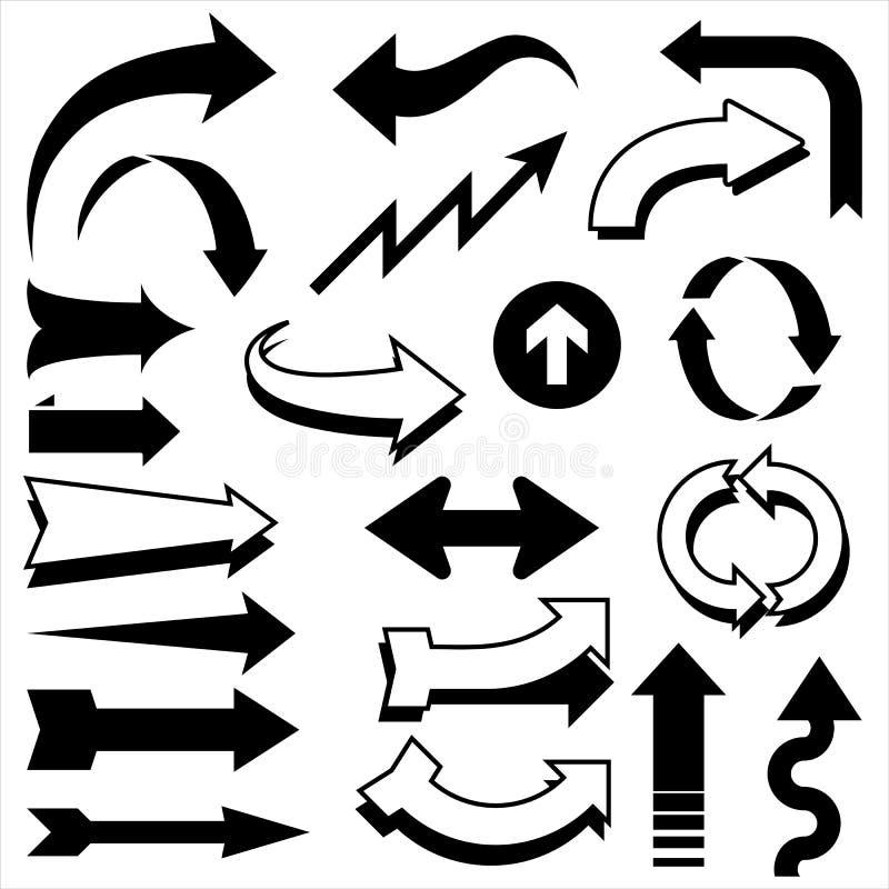 Retro Arrow Designs stock vector. Illustration of icon - 61524286