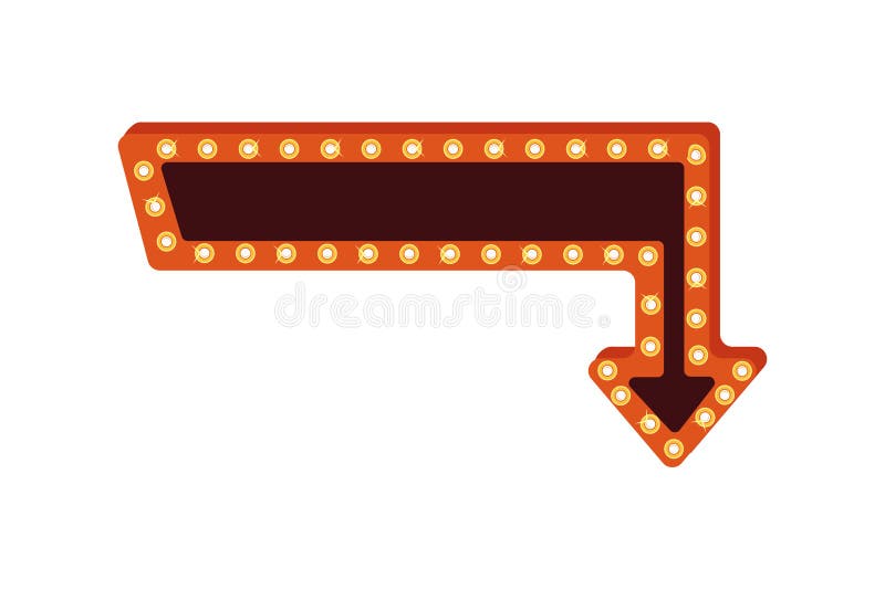Arrow light sign stock vector. Illustration of direction - 215847270