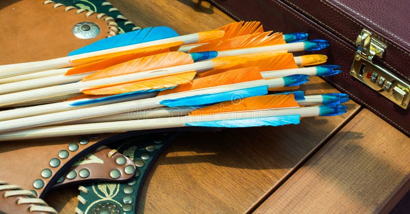 Arrow Rprojectile Weapon System Archery Stock Image - Image of retro ...