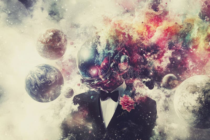 Retro Astronomy Forms the Basis of a Dreamy Collage Portrait of the ...