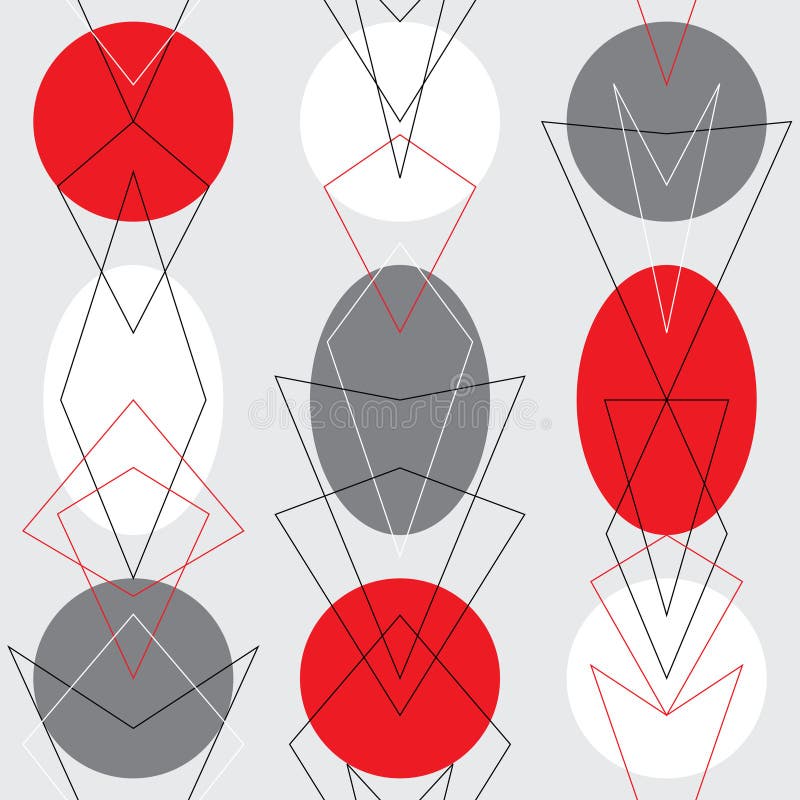 Retro Atomic 1950s Mid Century Vintage Seamless Background Stock Vector ...