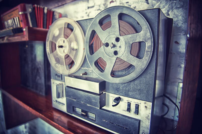 Retro Audio Tape Recorder Player, Vintage Effect Stock Photo - Image of ...