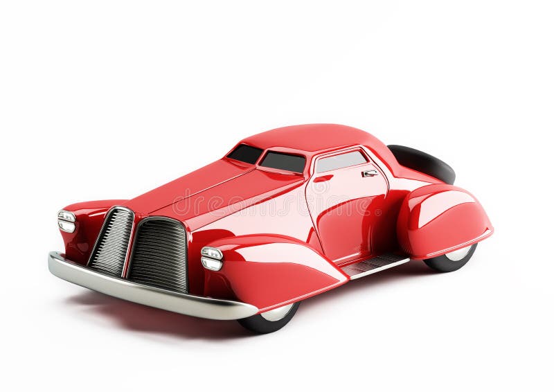 Retro- Auto 3d stock abbildung. Illustration von maschine - 42490890