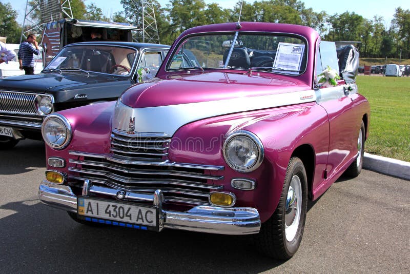 Retro Auto Show. GAZ M20 Pobeda (Soviet-made Autom Editorial Stock ...