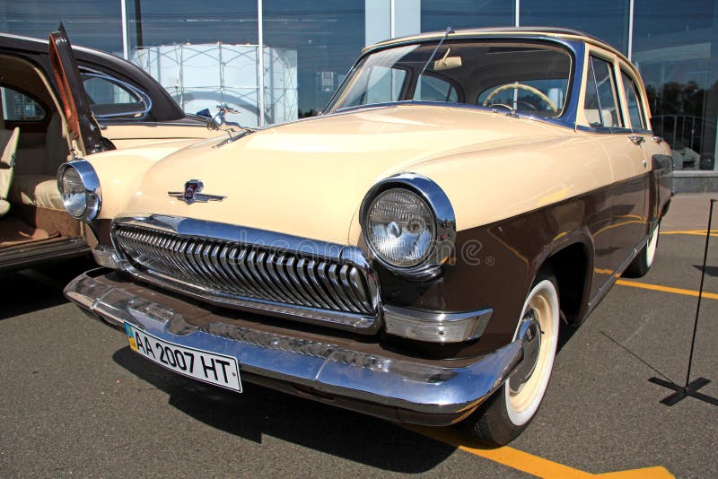 Retro Auto Show. GAZ Volga (Soviet-made Automobile Editorial ...