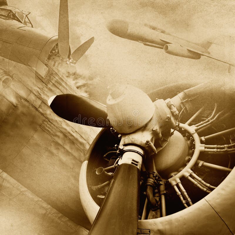 Retro aviation background stock illustration. Illustration of grungy ...