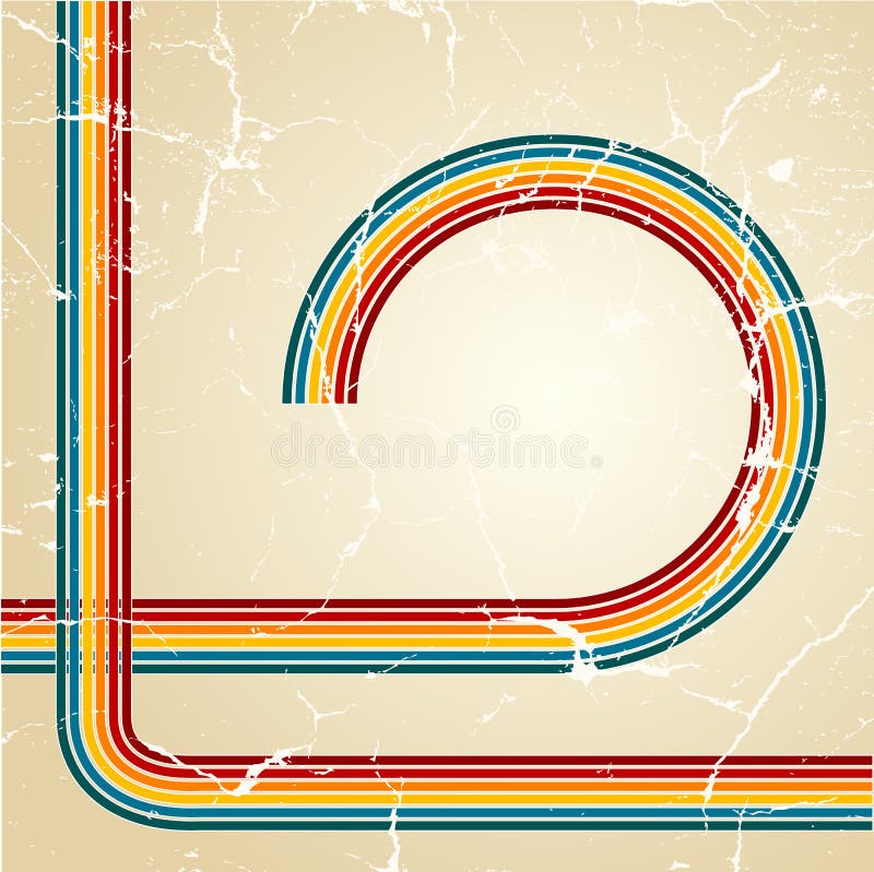 Retro lines stock vector. Illustration of curl, card - 11579572