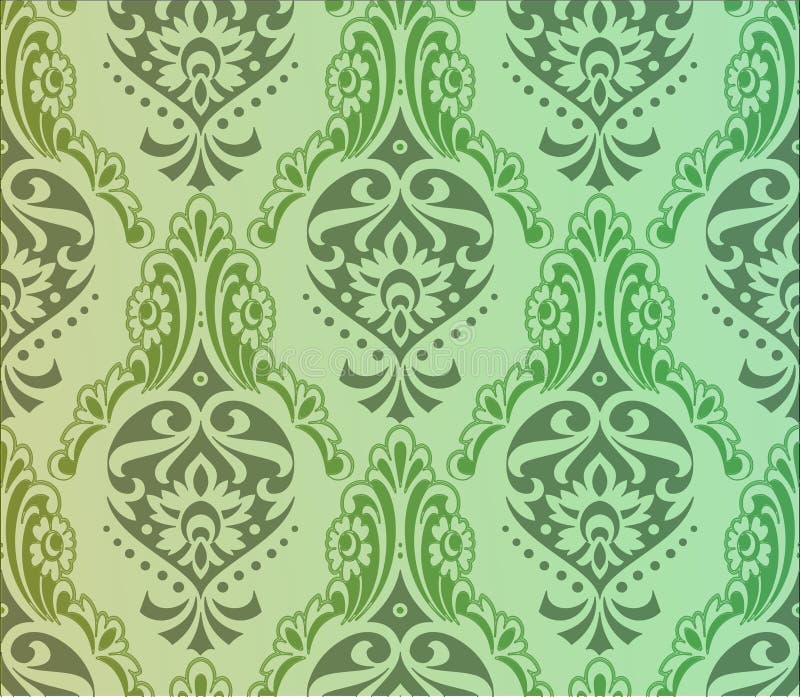 Gothic Seamless Green Wallpaper Stock Vector - Illustration of style ...