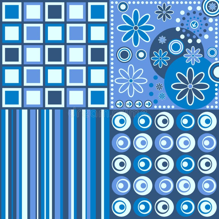 Retro Pattern Blue Backgrounds Stock Illustrations – 39,595 Retro ...