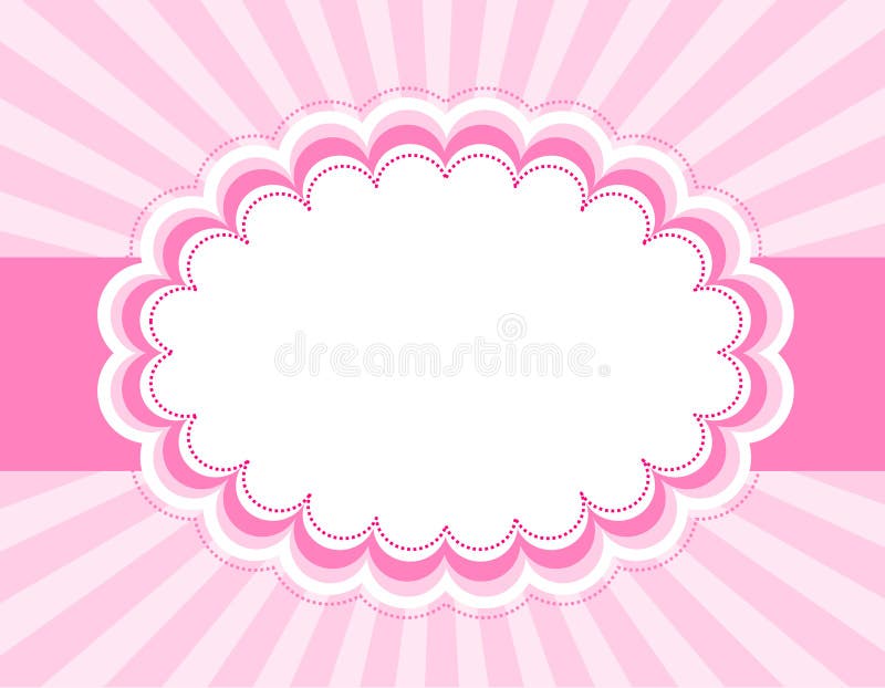 Retro Invitation Frame on Damask Pattern Backgroun Stock Vector ...