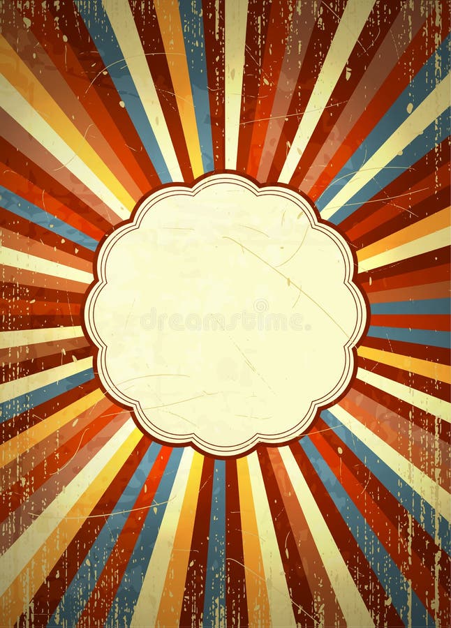 Retro background stock vector. Illustration of round - 113560689