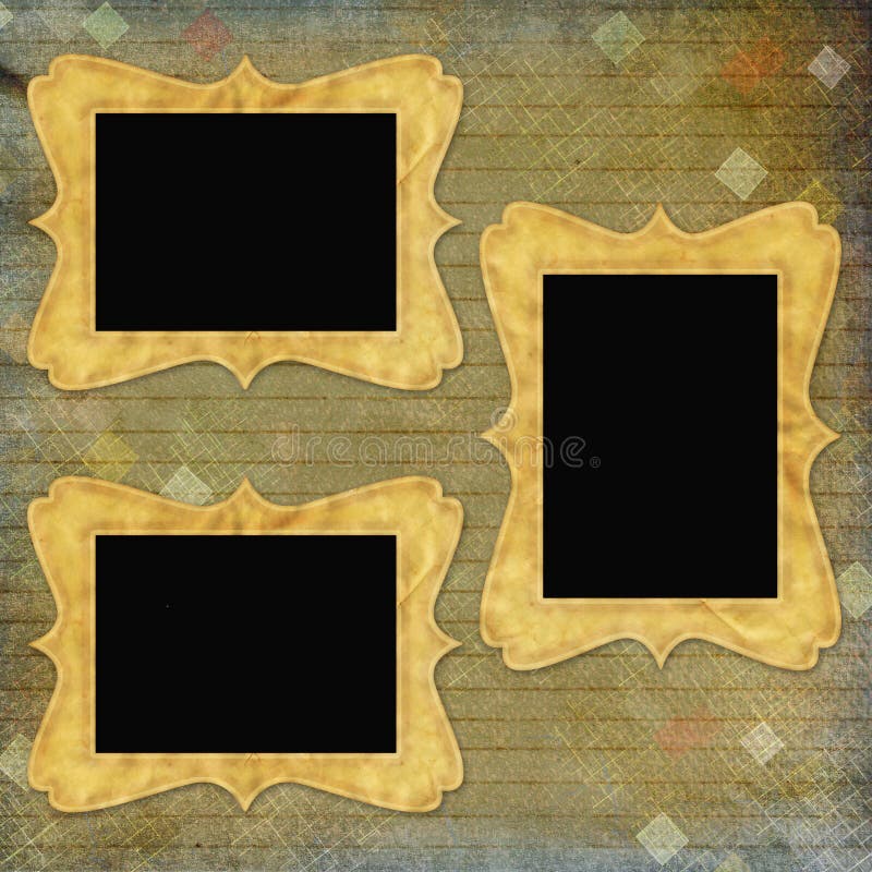 Retro Background with Decorative Frames Stock Illustration ...