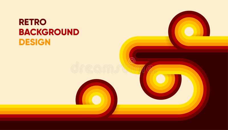 Retro Background Design. 70s Vintage Style Concept. Vector Illustration ...