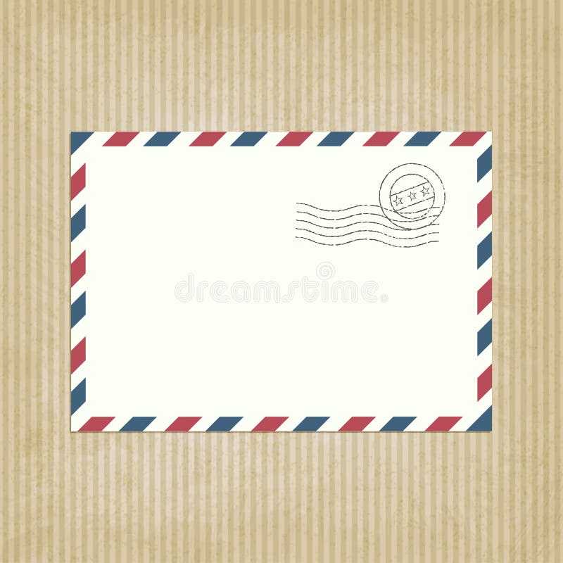 Retro Background with Envelope Stock Vector - Illustration of texture ...