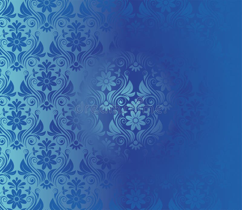 Blue Floral Pattern Corner Stock Illustrations – 5,160 Blue Floral ...