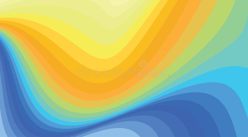 Retro Background with Multicolor Wavy Stripes. Vector Graphics Stock ...