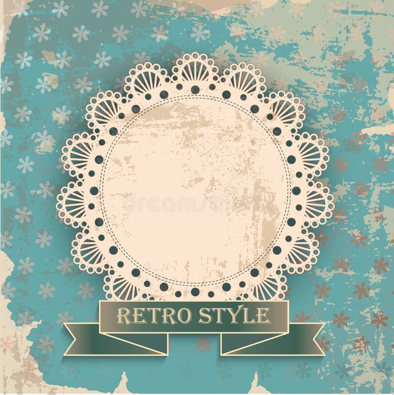 Retro Background with Napkin Stock Vector - Illustration of backdrop ...