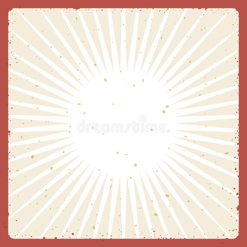 Retro Background with Radial Effect and Eroded Frame, Vector ...