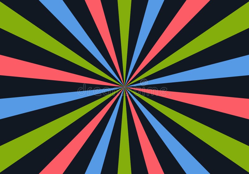 Retro Background with Radial Sunburst Pattern with Converging Lines ...