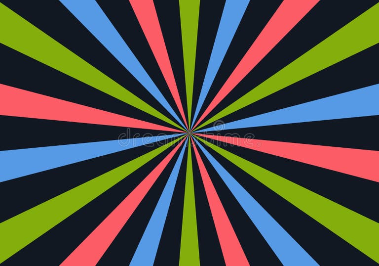 Retro Background with Radial Sunburst Pattern with Converging Lines ...