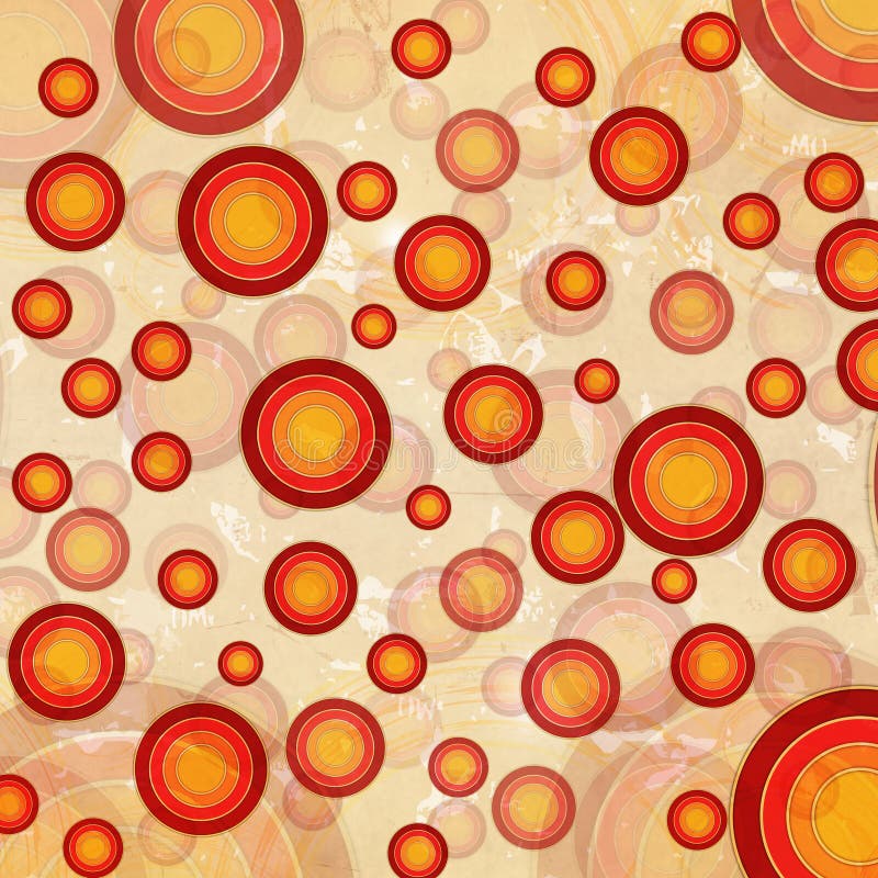 Retro Background with Red Circles Stock Illustration - Illustration of ...