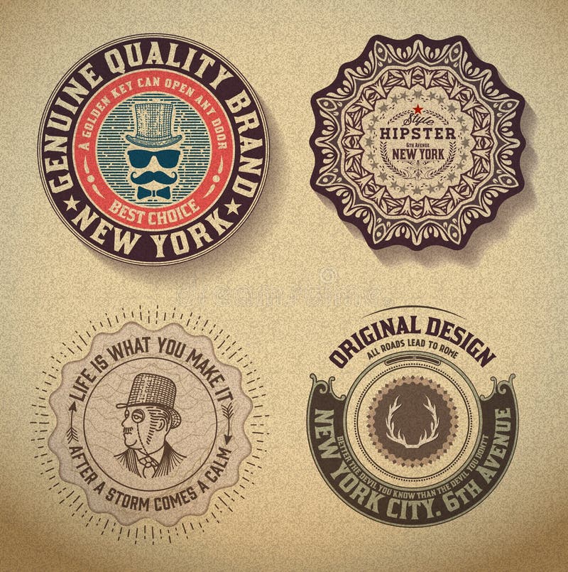Retro Badges and Label Logo Graphics Collection Stock Vector ...