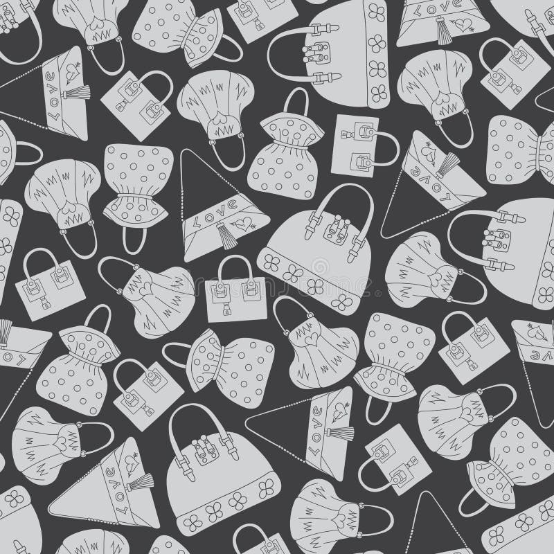 Retro Bags Seamless Pattern Stock Vector - Illustration of handbag ...