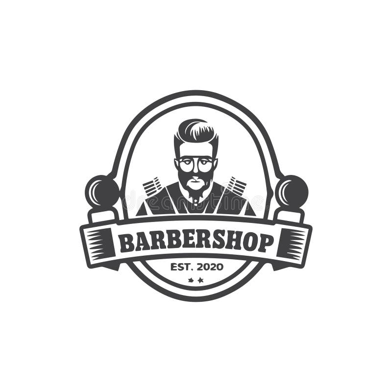 Retro Barbershop Logo Design 2 Stock Vector - Illustration of ...