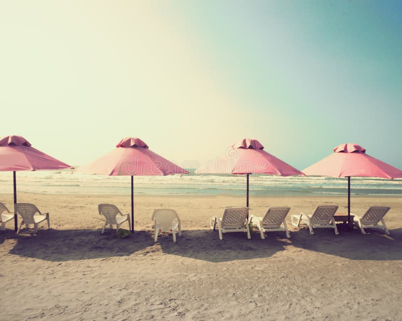 Retro beach stock photo. Image of tourism, travel, holiday - 20182402