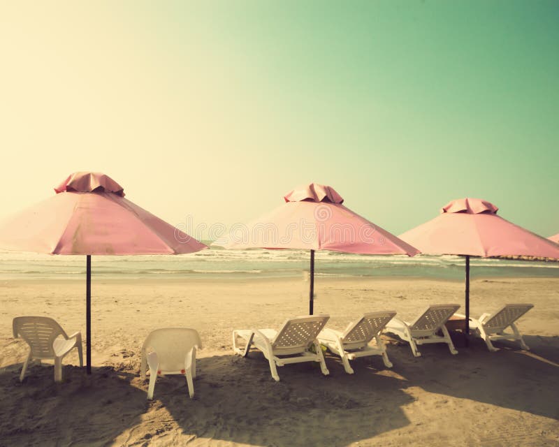 Retro beach stock photo. Image of tourism, travel, holiday - 20182402