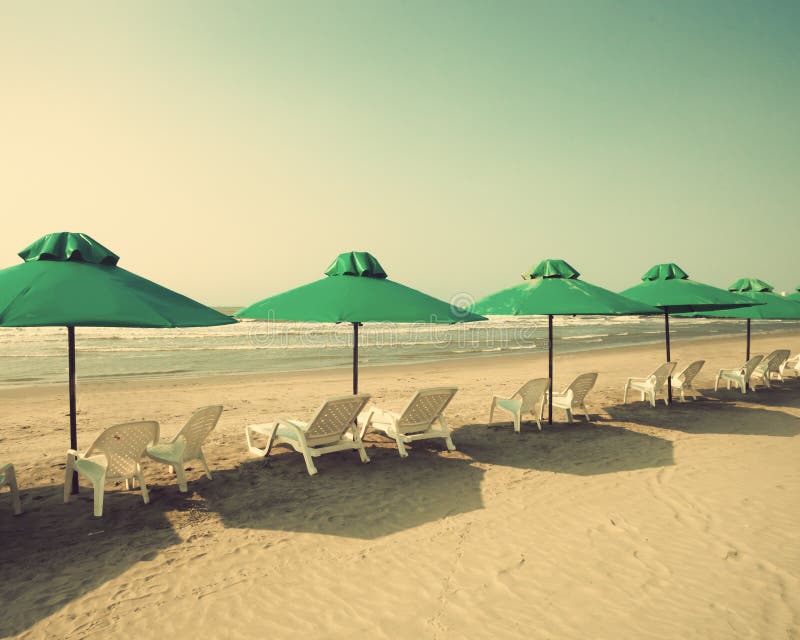 Retro beach stock photo. Image of tourism, travel, holiday - 20182402