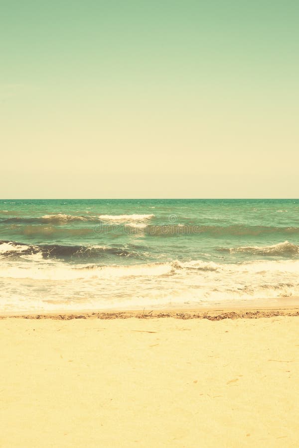 Retro beach stock photo. Image of tourism, travel, holiday - 20182402