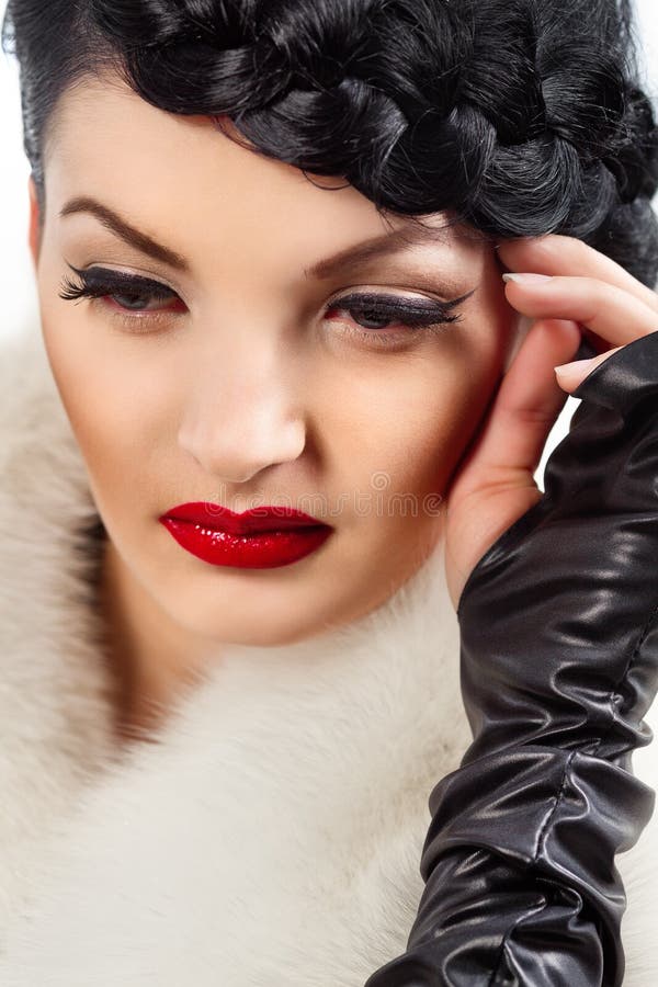 Retro beauty style stock photo. Image of model, girl - 29293058