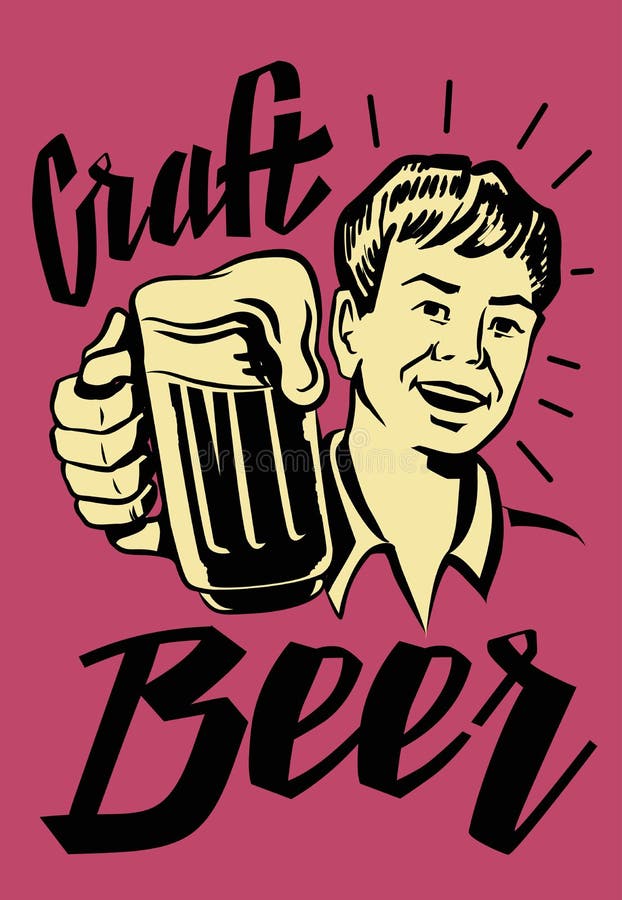 Retro Beer Guy stock vector. Illustration of alcohol - 69246624 Retro Beer Guy stock vector. Illustration of alcohol - 69246624