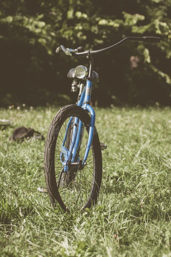 Retro Bicycle with Vintage Overlay Stock Image - Image of cycle, wall ...