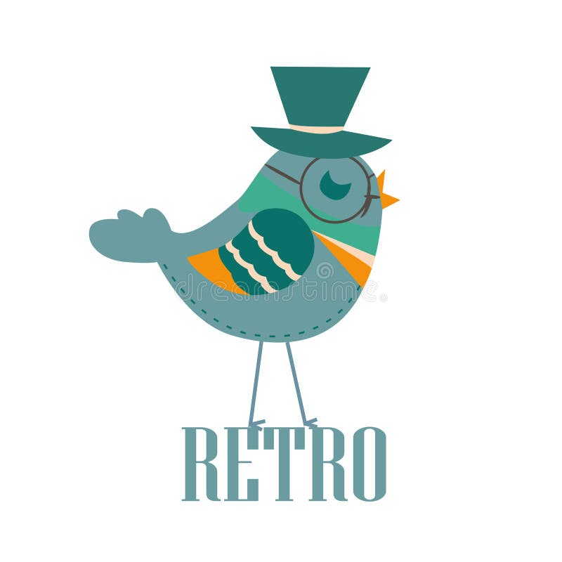 Retro Bird Design Set stock vector. Illustration of nature - 36897423