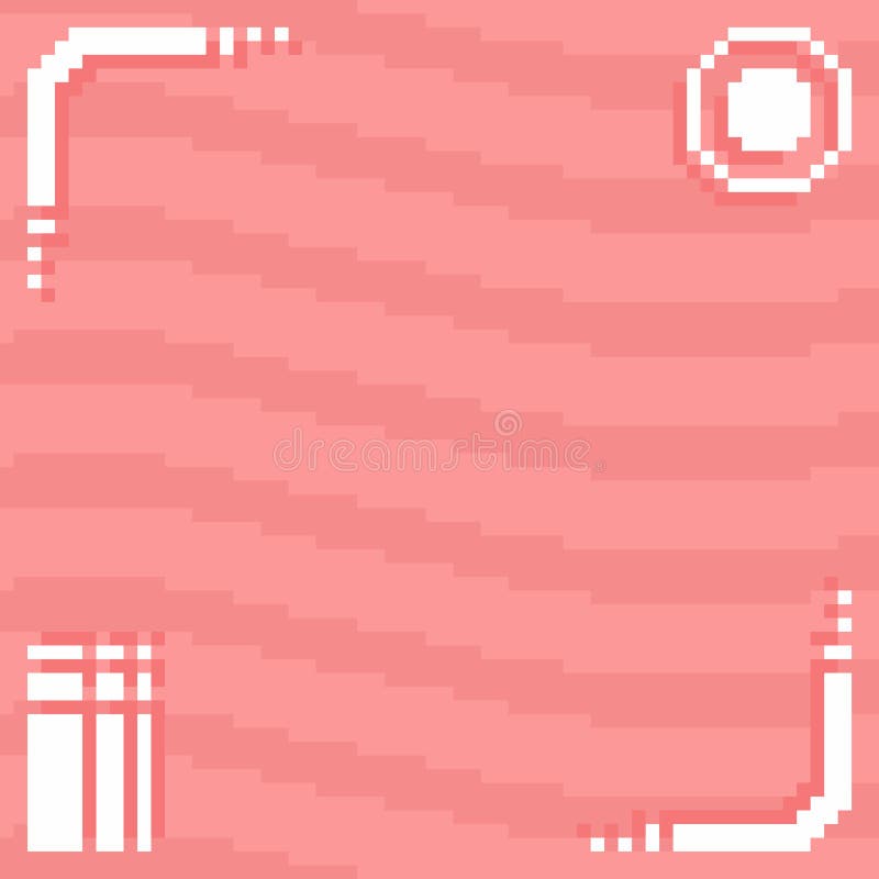 Wavy Peach Red Signal Lines Flat Style with White Interface Template ...