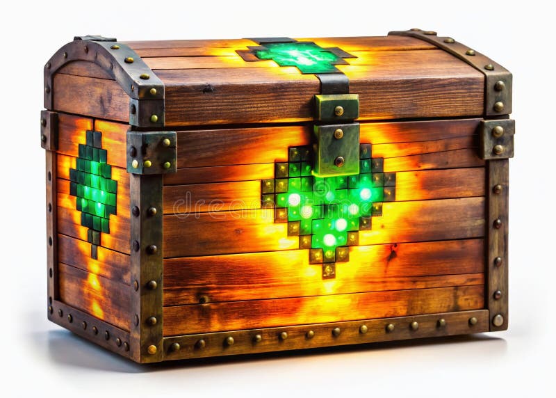 Retro 8Bit Pixel Art Game Chest a Detailed Magic Item UI Element for ...