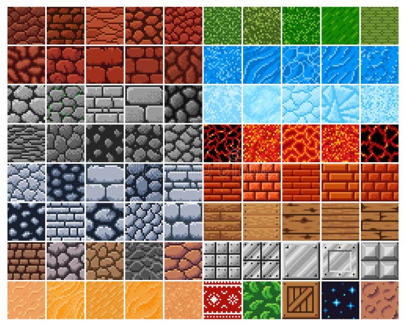 Texture Pixel Art Vector Brick Stone Wall Stock Illustrations – 125 Texture Pixel Art Vector ...