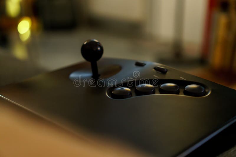 Retro black joystick stock image. Image of joypad, black - 260191413