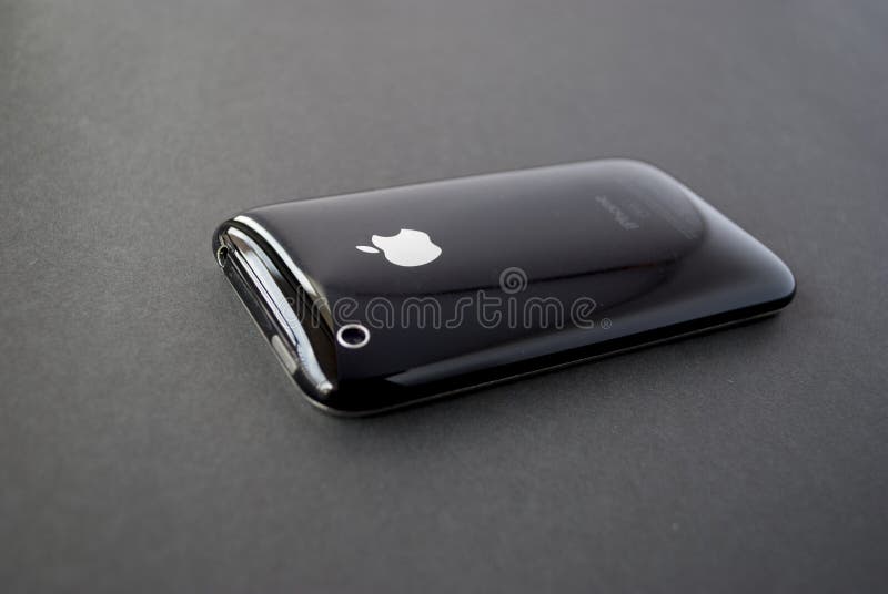 Retro Black Mobile Phone on Black Close-up Editorial Photography ...