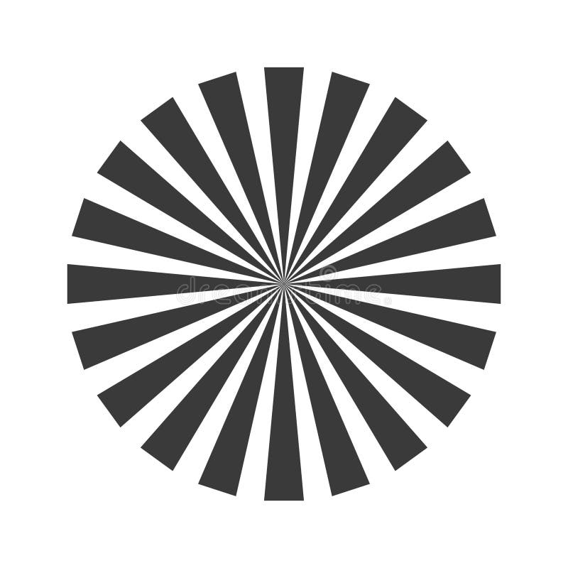 Retro Black White Sun Rays Bg. Pop Art Comic Cartoon Element Stock ...