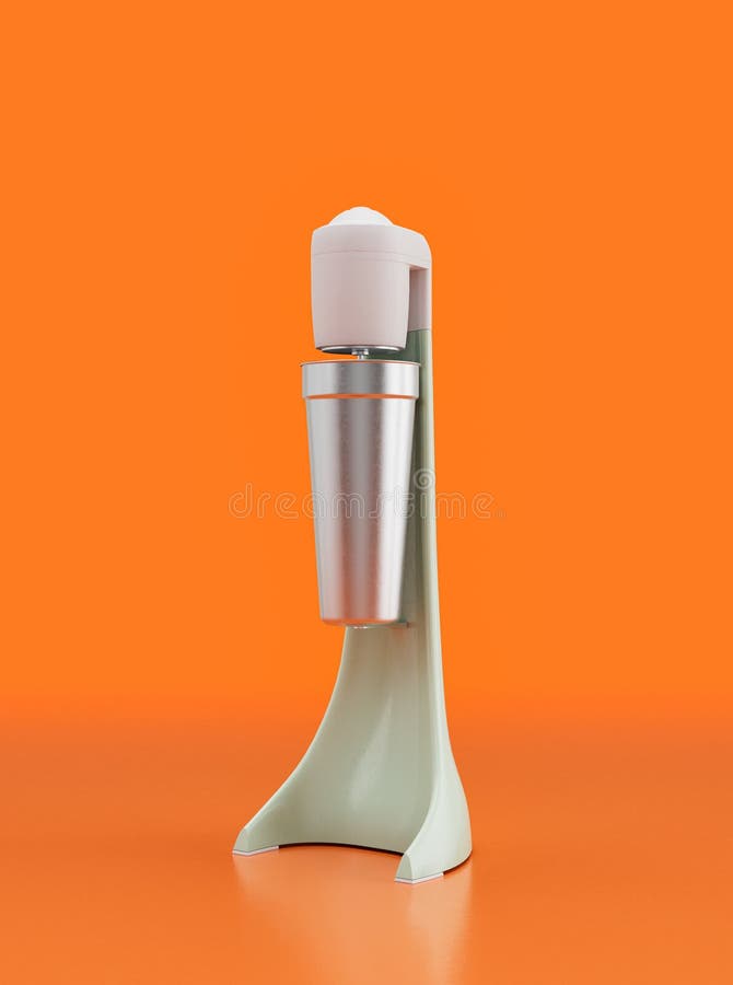Retro Blender, Vintage Kitchen Appliance Side View, 3d Rendering Stock ...
