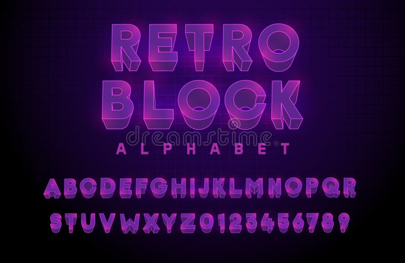 Tech Vector Font Typeface Unique Design. for Technology, Circuits ...