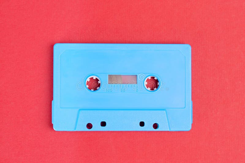 Blue Old Audio Cassette Tape Open with Turntable Arm Stock Photo ...