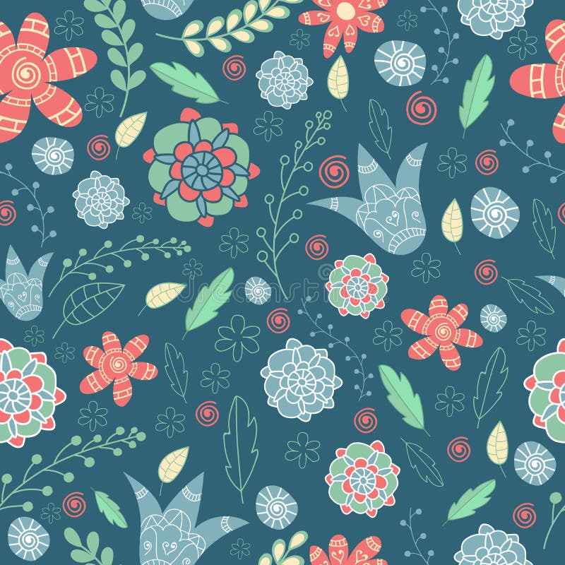 Retro blue pattern stock vector. Illustration of colored - 48519356