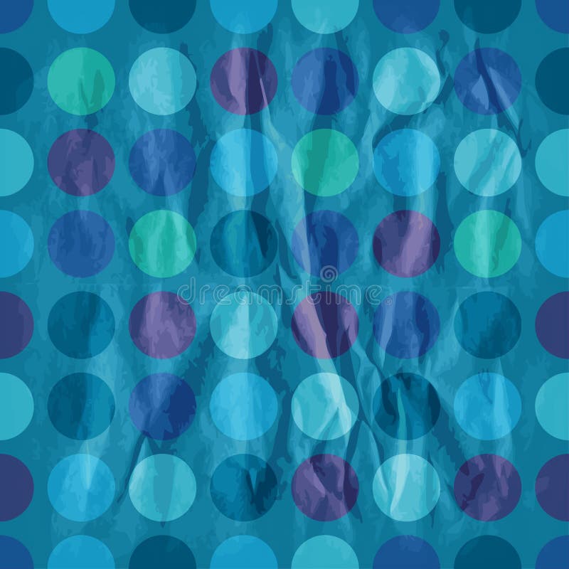 Retro Blue Pattern with Circles Stock Vector - Illustration of material ...