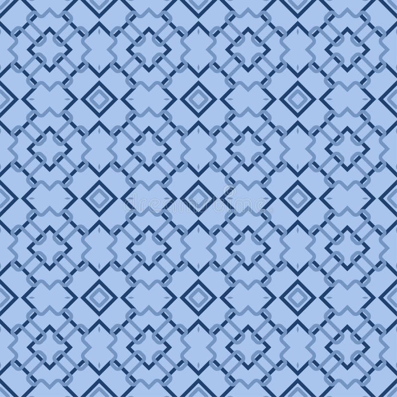Retro Blue Seamless Vector Wallpaper Stock Vector - Illustration of ...