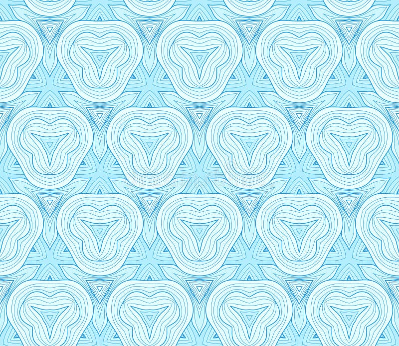 Retro Blue Seamless Vector Wallpaper Stock Vector - Illustration of ...