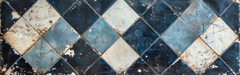 Retro Blue and White Chessboard Texture on Concrete Wall - Shabby Chic ...